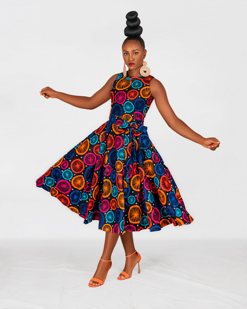 Habibi Midaxi Dress | Multicolored African Print – M.A.DKollection